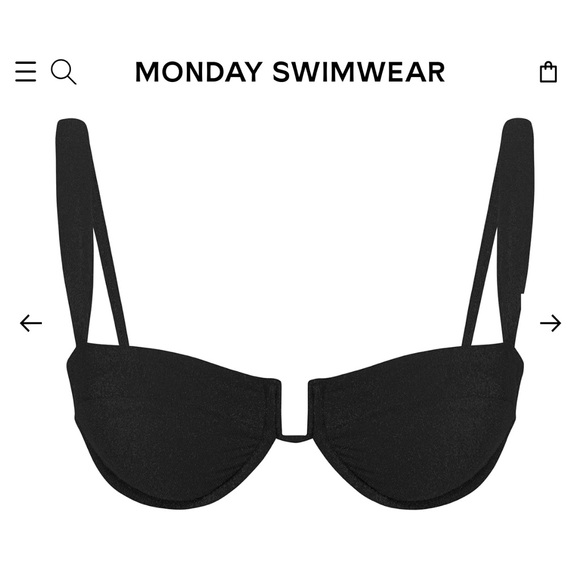 Monday Swimwear | Swim | Monday Swimwear Cala Roja Black Bikini Top ...